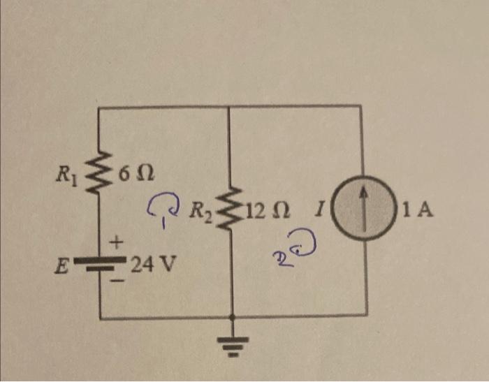 Solved using mesh analysis, find the current in R2. | Chegg.com