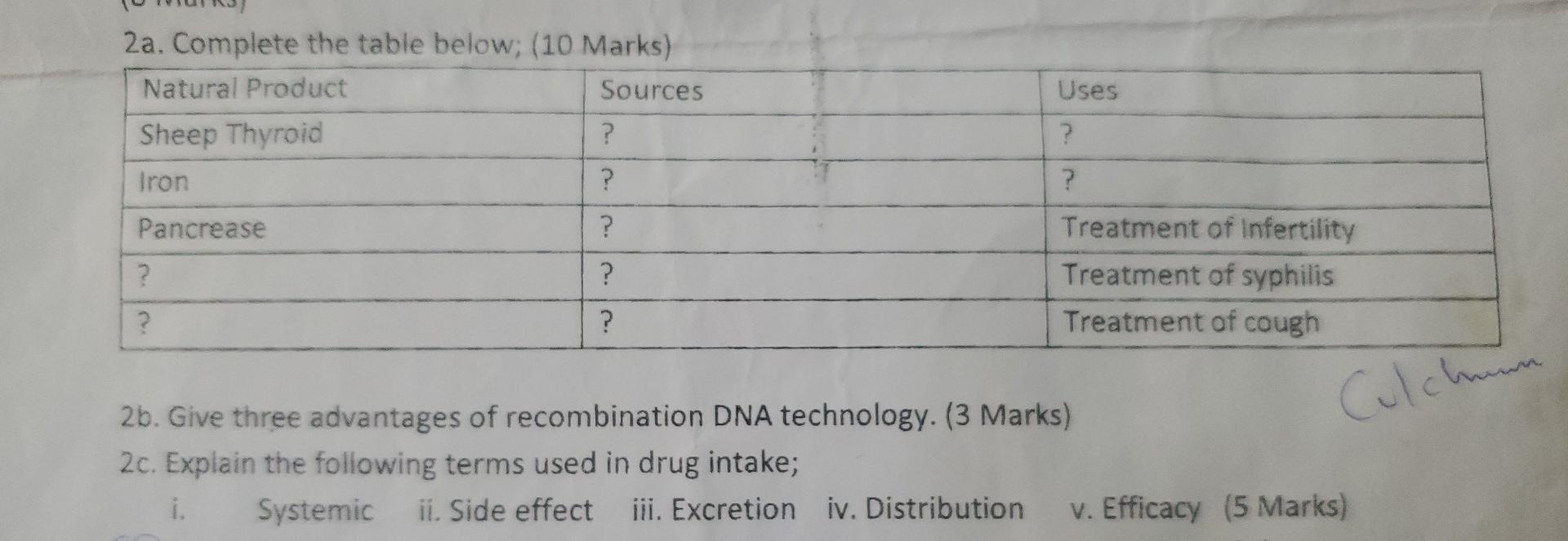 Solved 2b. Give three advantages of recombination DNA | Chegg.com