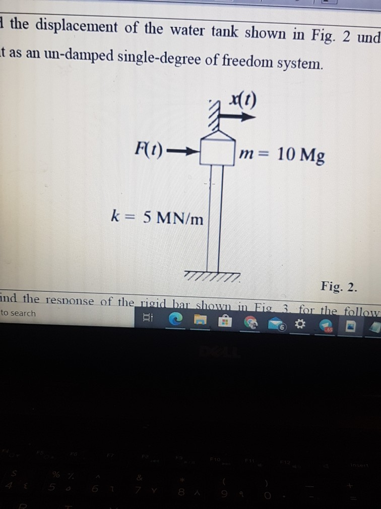 Solved Find the displacement of the water tank shown in Fig. | Chegg.com