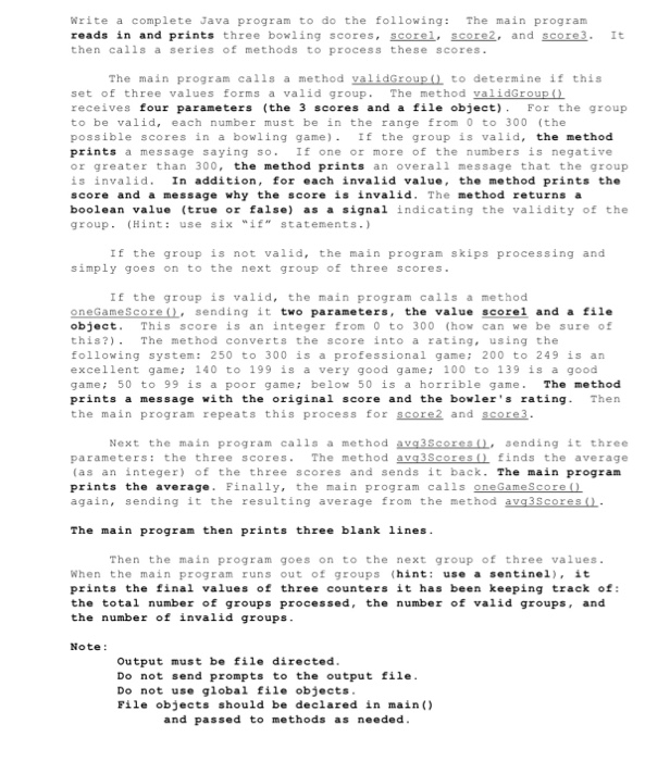 Solved Write a complete Java program to do the following: | Chegg.com