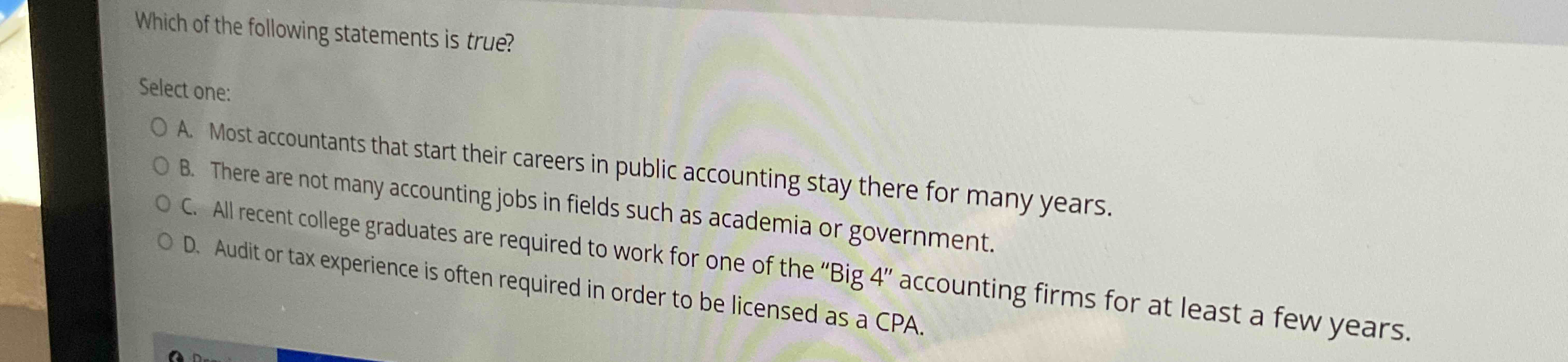 Solved Which of the following statements is true?Select | Chegg.com