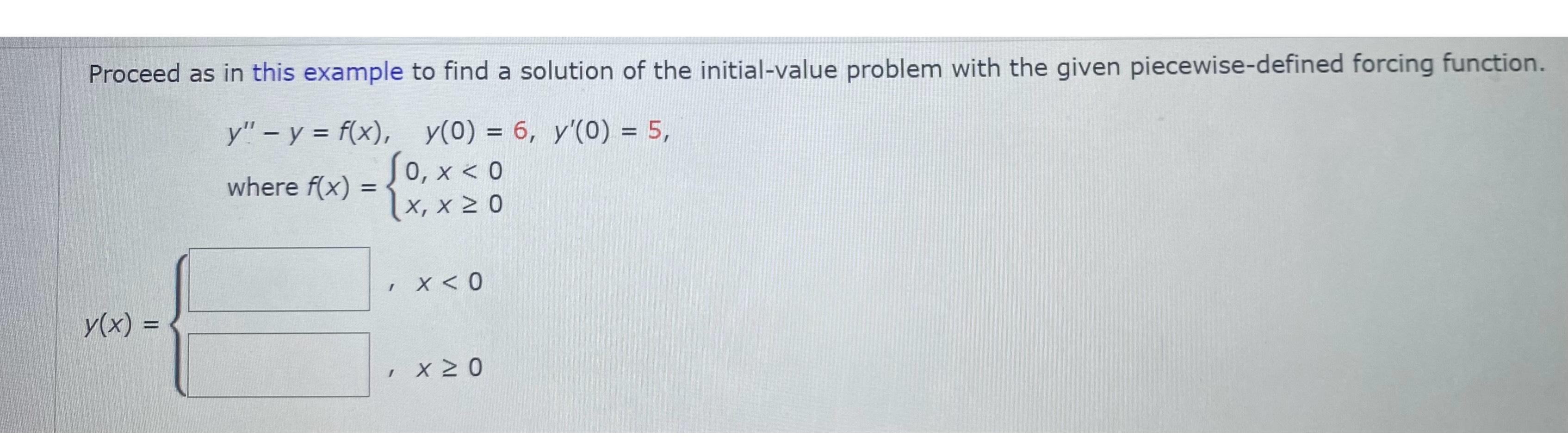 Solved Proceed as in this example to find a solution of the | Chegg.com