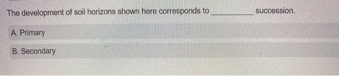 Solved The development of soil horizons shown here | Chegg.com