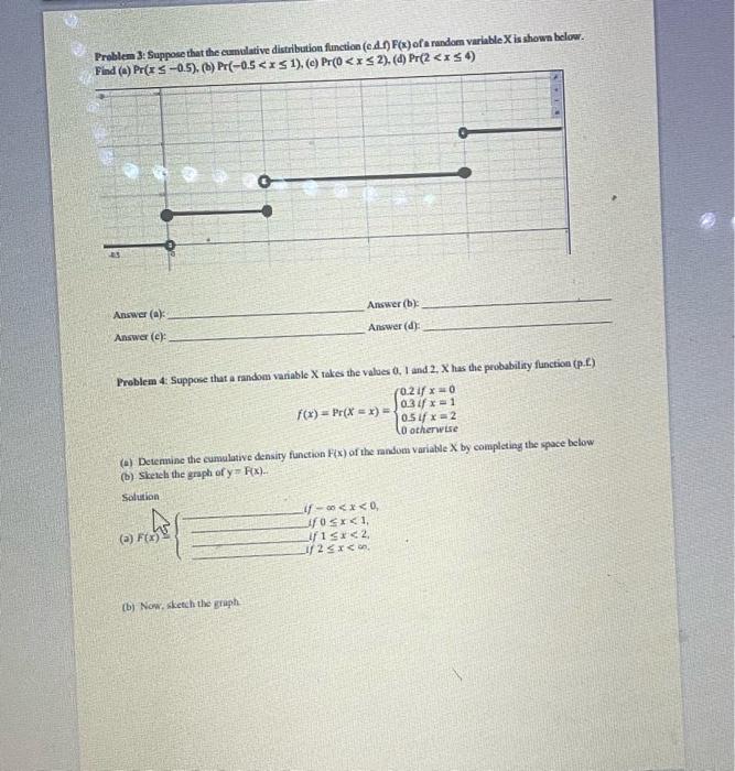 Solved Problem 3: Suppose that the eamvlative distribution | Chegg.com