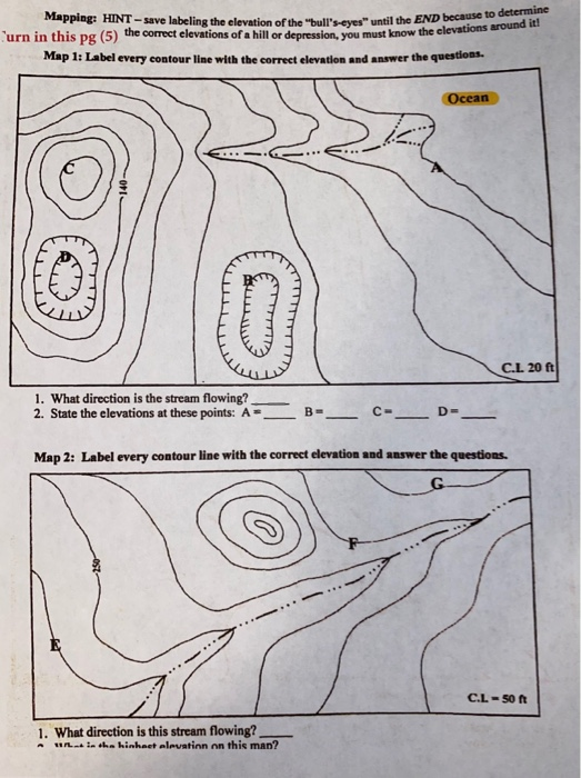 Solved Turn in this page (3) MAPPING EXERCISES: Label every | Chegg.com