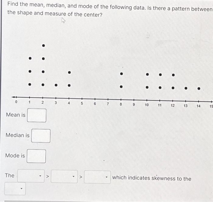 Find the mean, median, and mode of the following | Chegg.com
