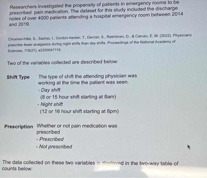 Solved Researchers investigated the propensity of patients | Chegg.com