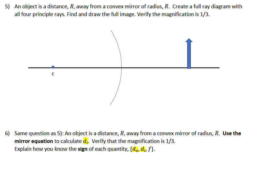 Solved An ﻿object is ﻿a distance, R, ﻿away from a convex | Chegg.com