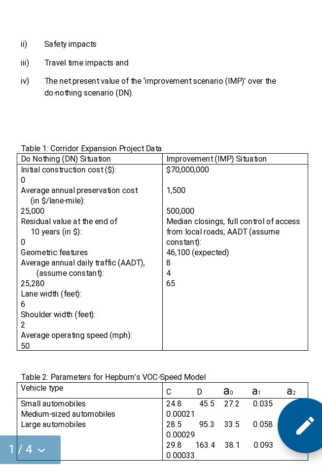 1. As part of a major corridor expansion project itis | Chegg.com