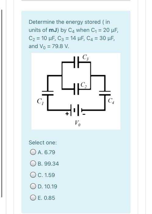 Solved Determine the energy stored (in units of mJ) by C4 | Chegg.com