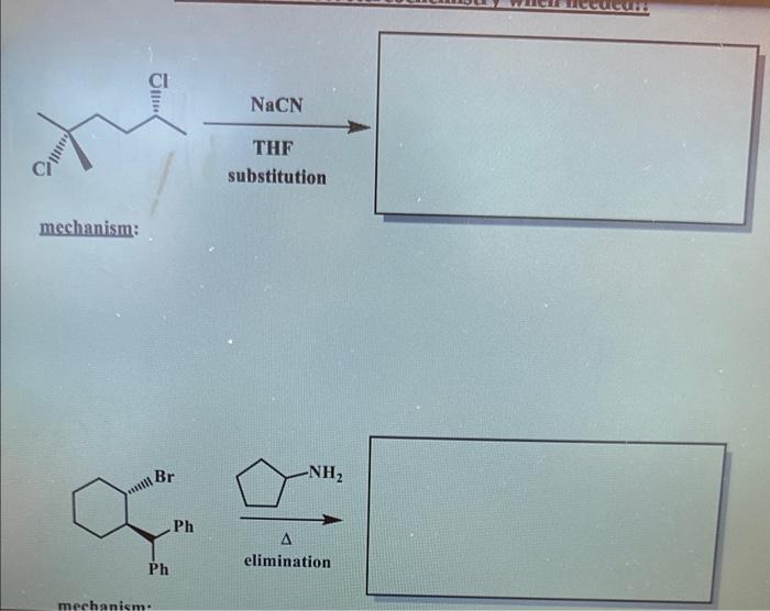 Solved THF substitution NaCN mechanism: | Chegg.com