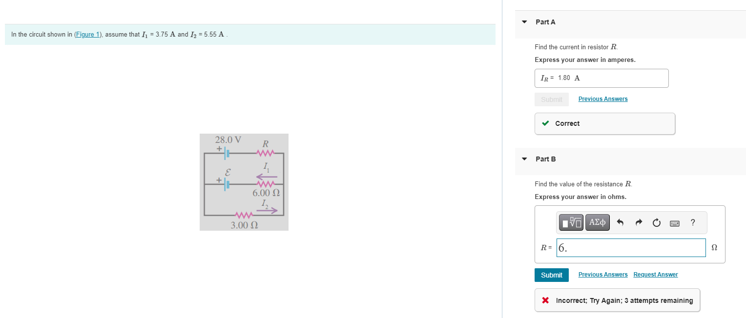 Solved I need part B thank you very much In the circuit | Chegg.com