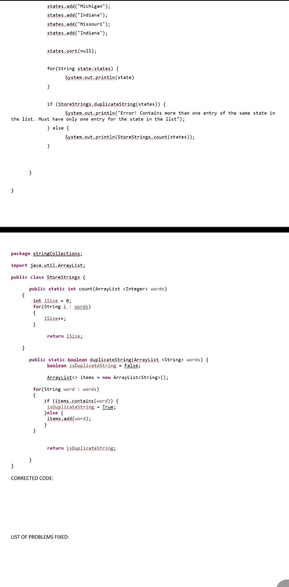 Solved In Java I was only able to find a few could I get | Chegg.com