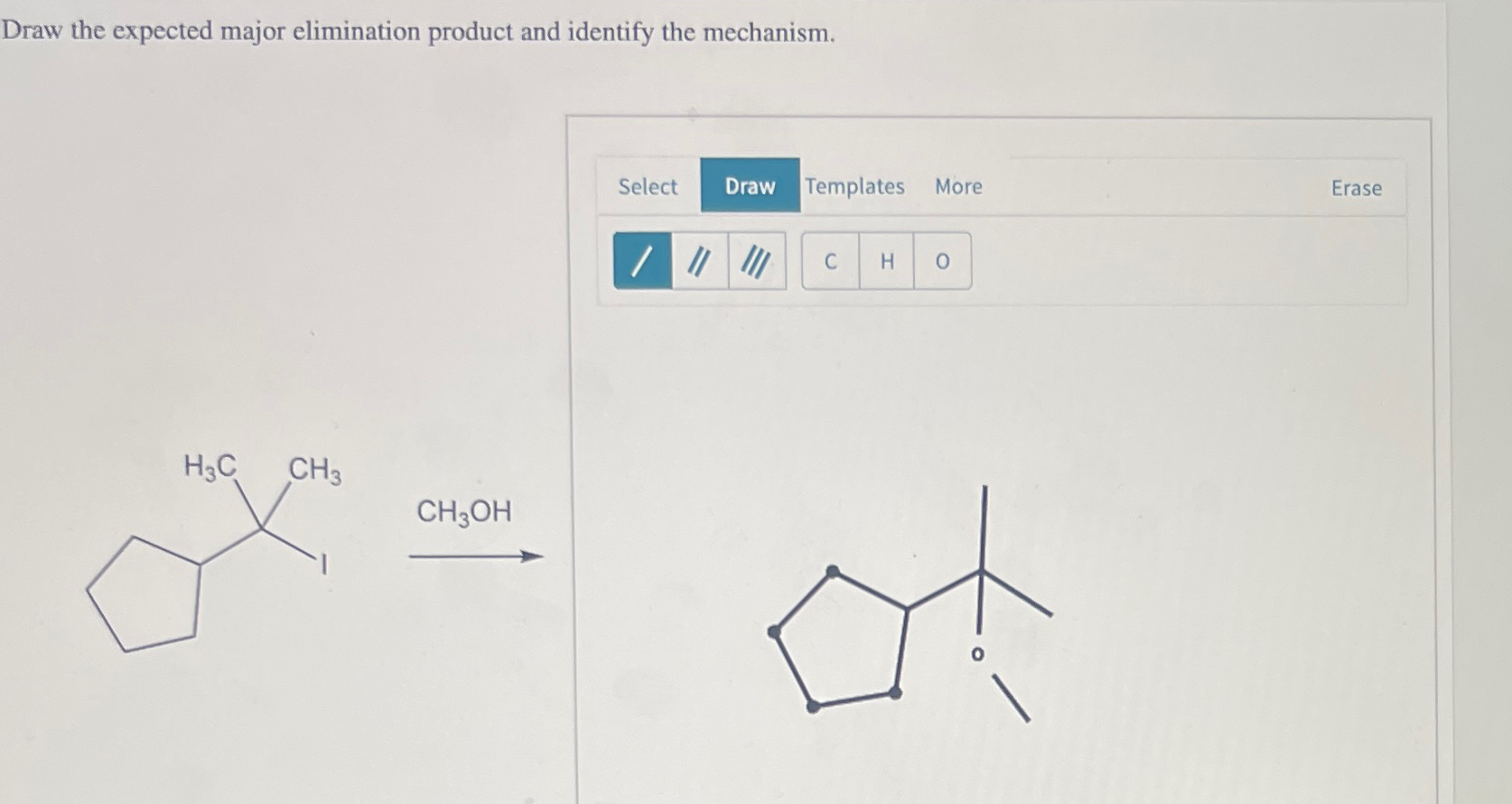 Solved Draw The Expected Major Elimination Product And