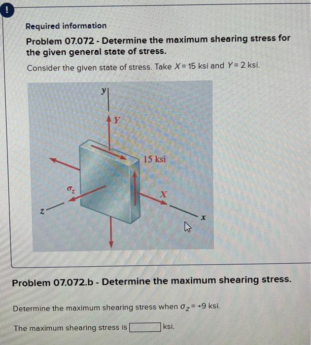 Solved Required information Problem 07.072 - Determine the | Chegg.com