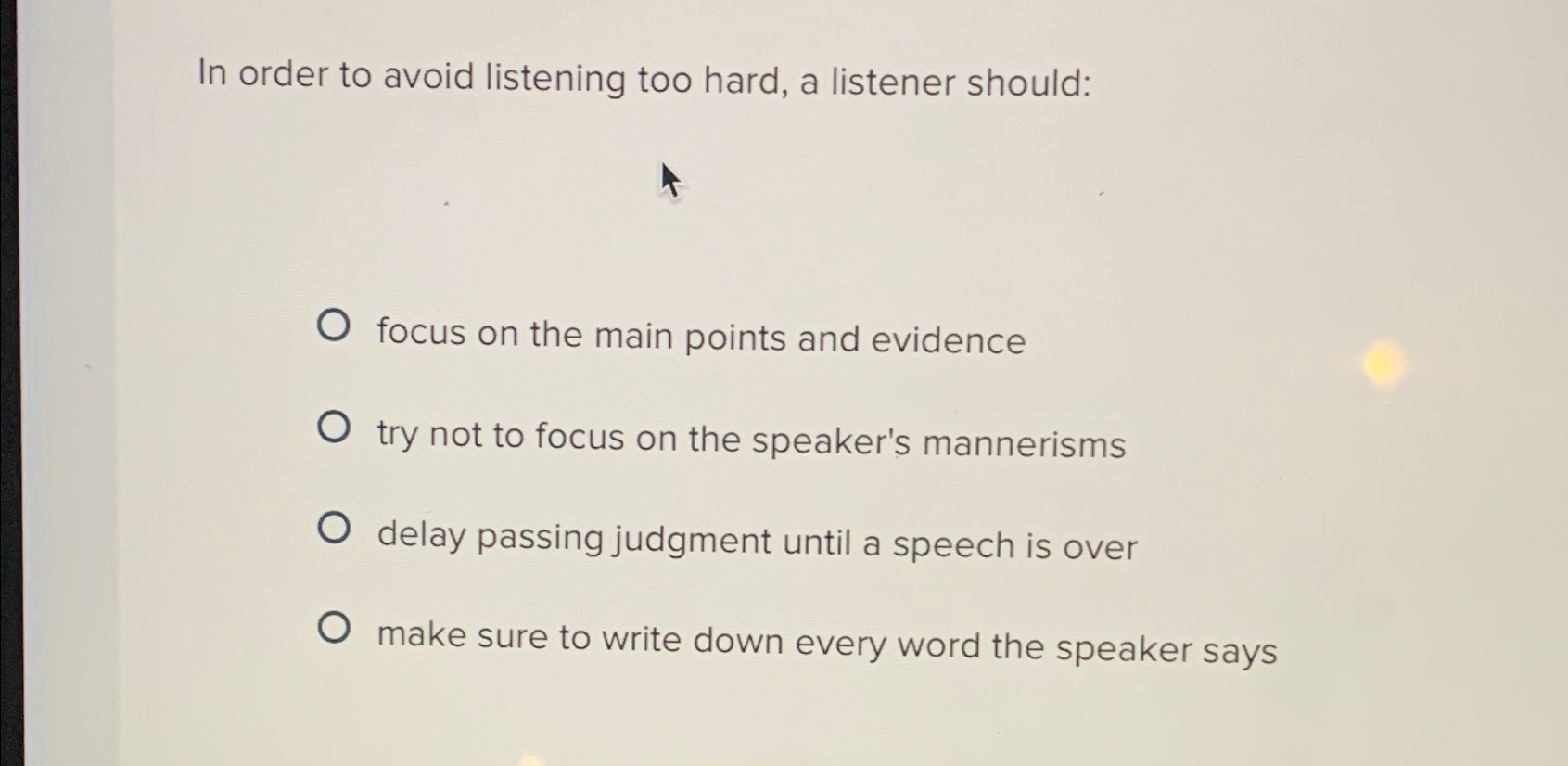 Solved In order to avoid listening too hard, a listener | Chegg.com