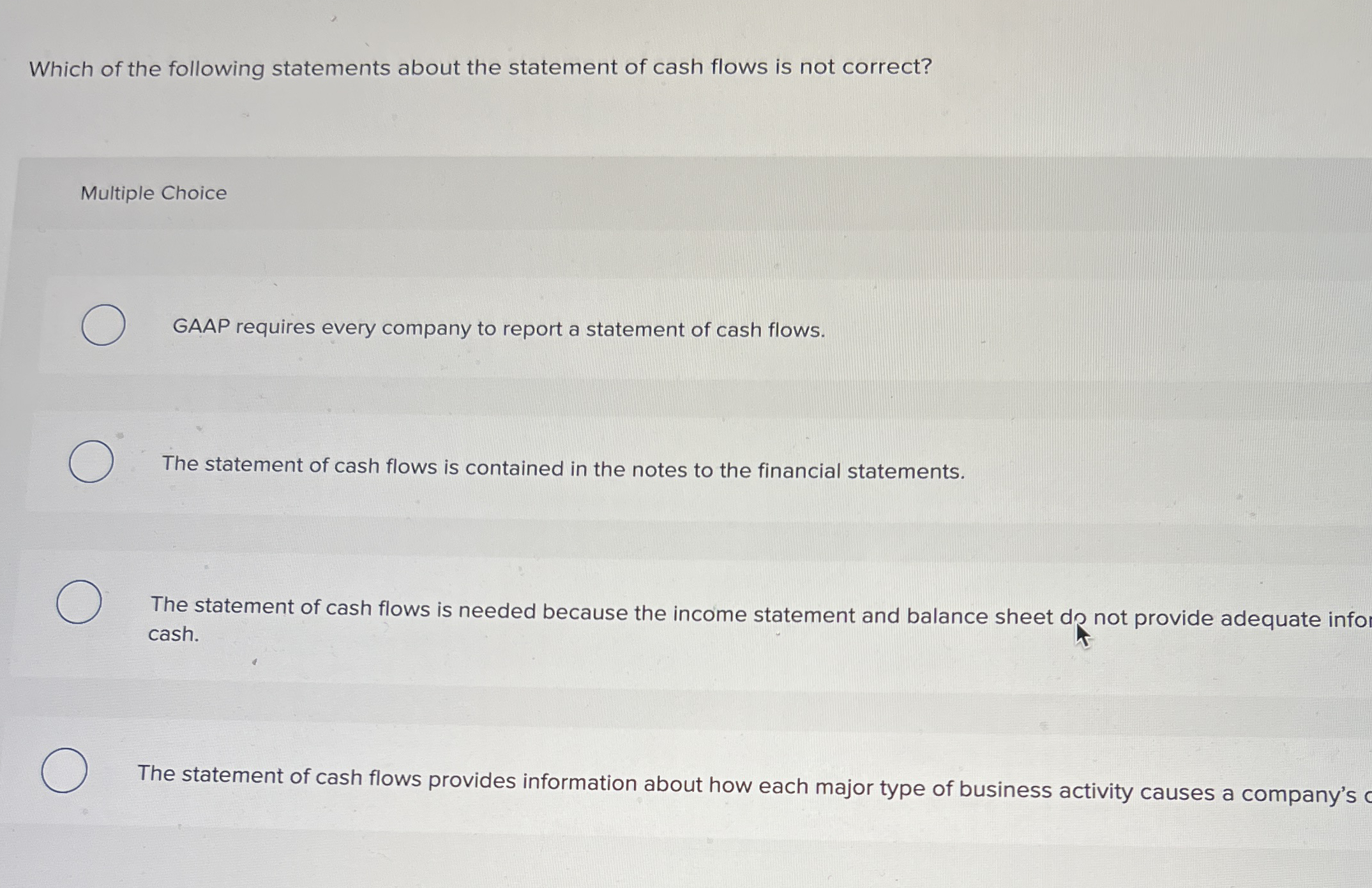 Solved Which of the following statements about the statement | Chegg.com