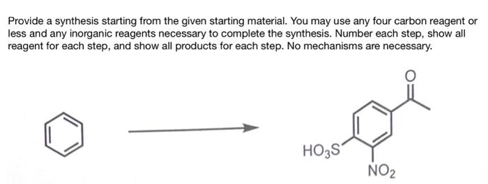 Solved Provide a synthesis starting from the given starting | Chegg.com
