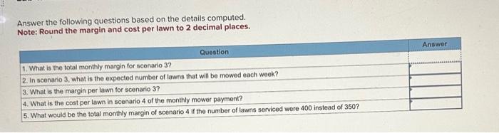 Answer the following questions based on the details | Chegg.com