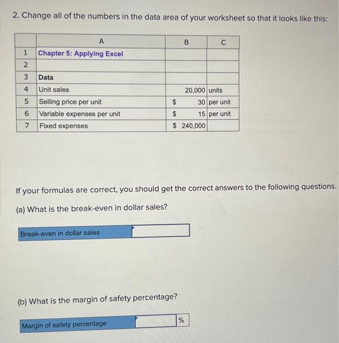 Solved Chapter 5: Applying Excel Enter a formula into each | Chegg.com