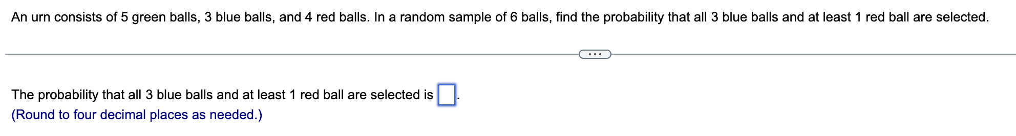 Solved An urn consists of 5 ﻿green balls, 3 ﻿blue balls, and | Chegg.com