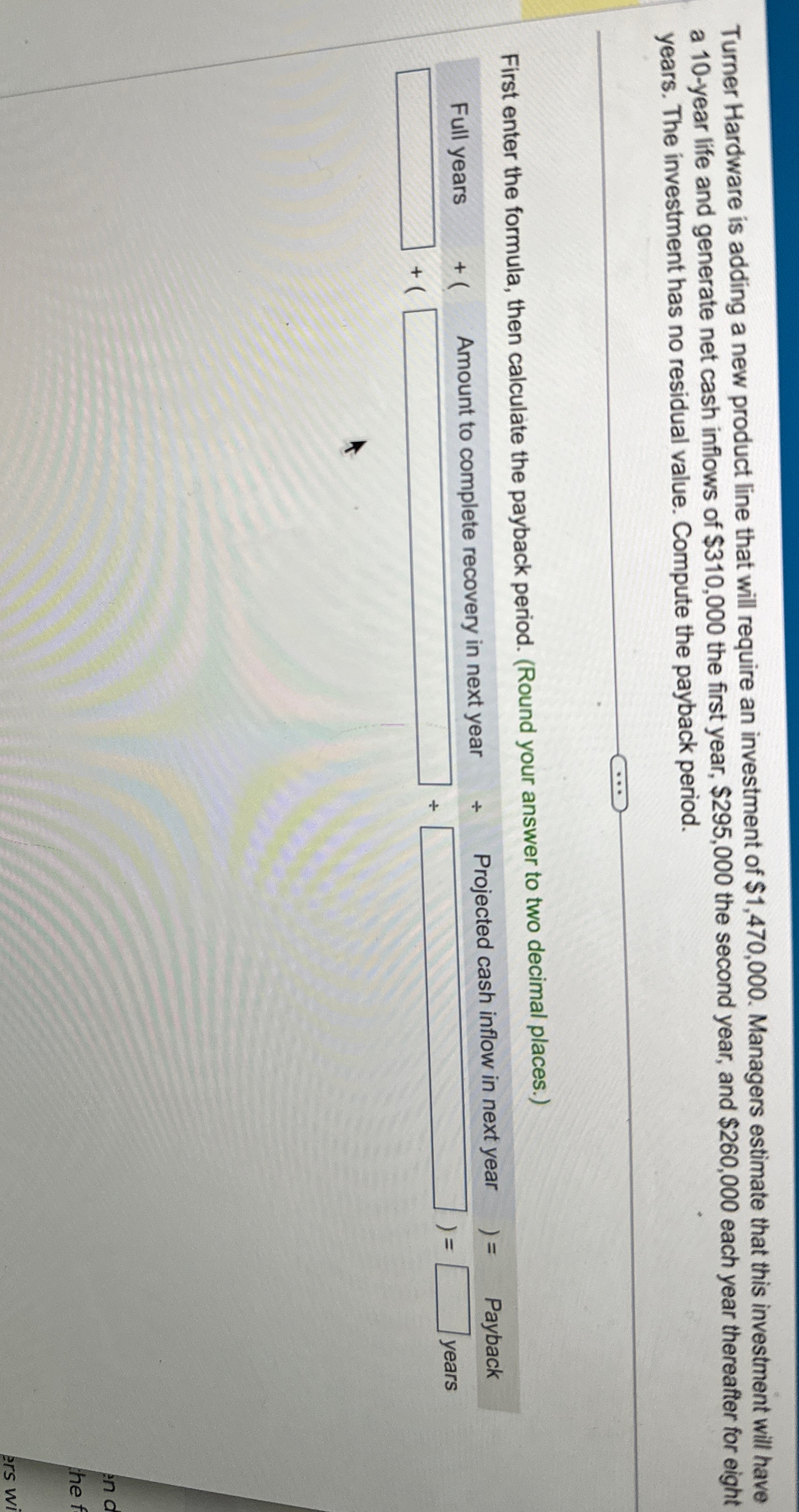 Solved Turner Hardware is adding a new product line that | Chegg.com