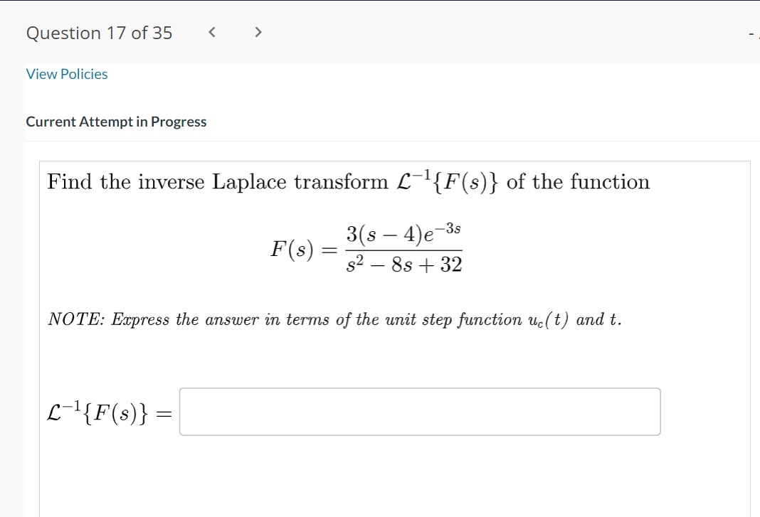 Solved Question 17 of 35View PoliciesCurrent Attempt in | Chegg.com Solved Question 17 of 35View PoliciesCurrent Attempt in | Chegg.com