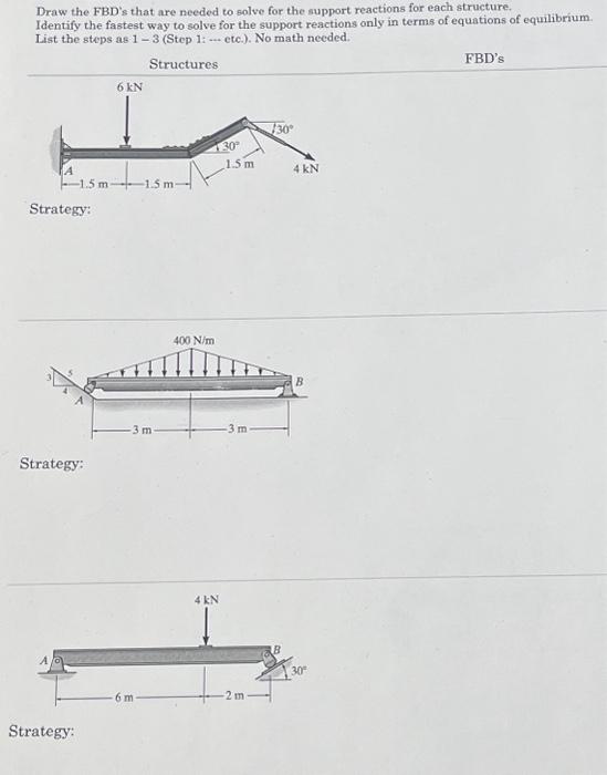 Solved Draw the FBD's that are needed to solve for the | Chegg.com
