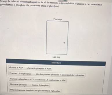 Solved Arrange the balanced biochemical equations for all | Chegg.com