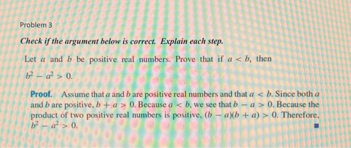 Solved Problem 3 Check if the argument below is correct. | Chegg.com