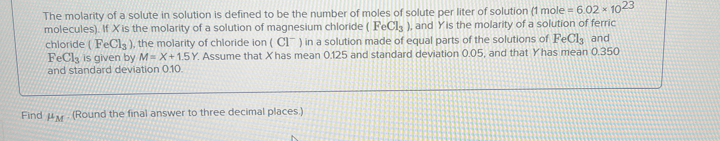 Solved The molarity of a solute in solution is defined to be | Chegg.com