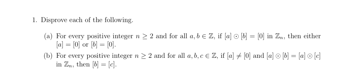 Disprove each of the following.(a) ﻿For every | Chegg.com
