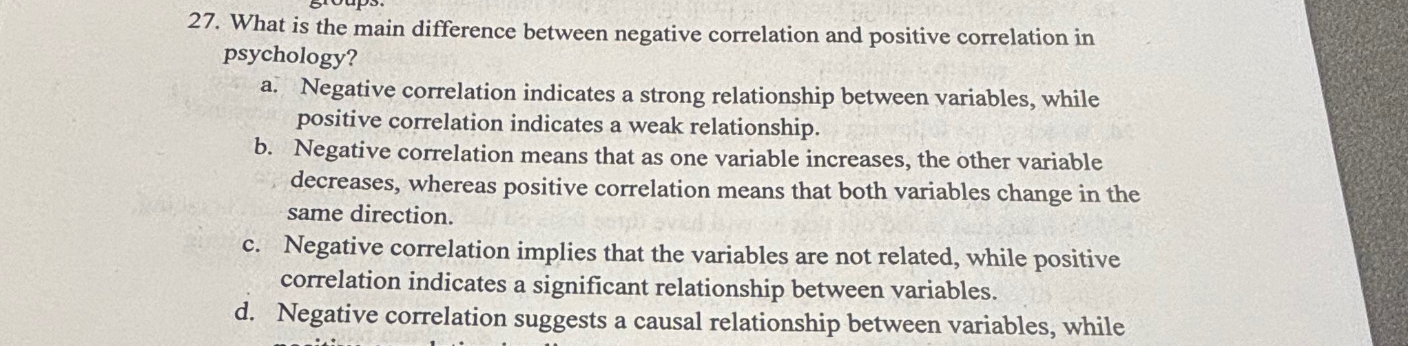 Solved What is the main difference between negative | Chegg.com
