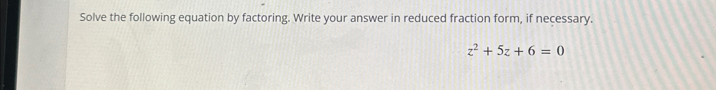 Solved Solve the following equation by factoring. Write your | Chegg.com