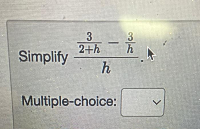 Solved Simplify h2+h3−h3h2+h3−h3 | Chegg.com