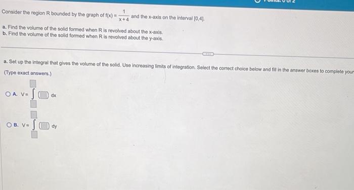 Solved Consider the region R bounded by the graph of | Chegg.com