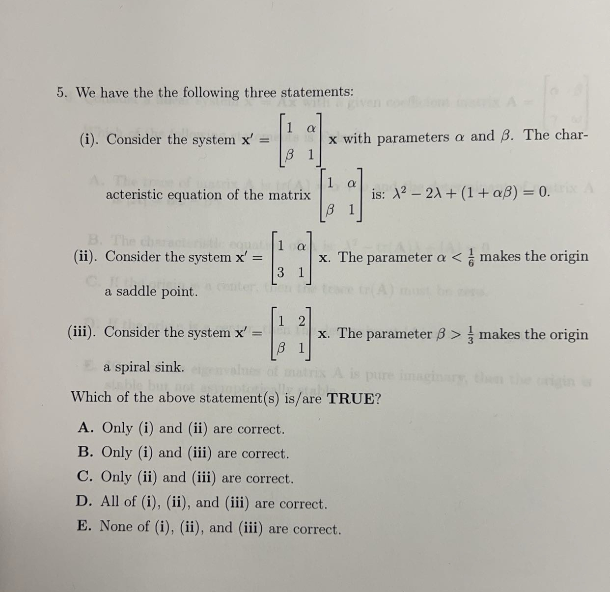 Solved We have the the following three statements:(i). | Chegg.com