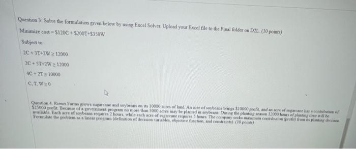 Solved Question 3. Solve the formulation given below by | Chegg.com