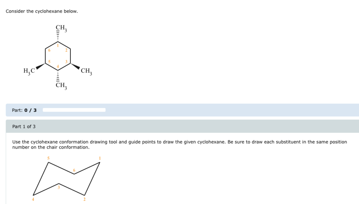 Solved Consider the cyclohexane below.Part 1 ﻿of 3Use the | Chegg.com