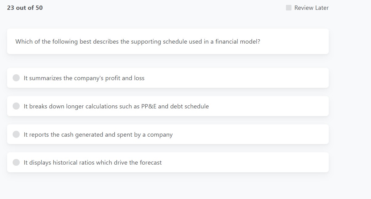 Solved 23 ﻿out of 50Which of the following best describes | Chegg.com