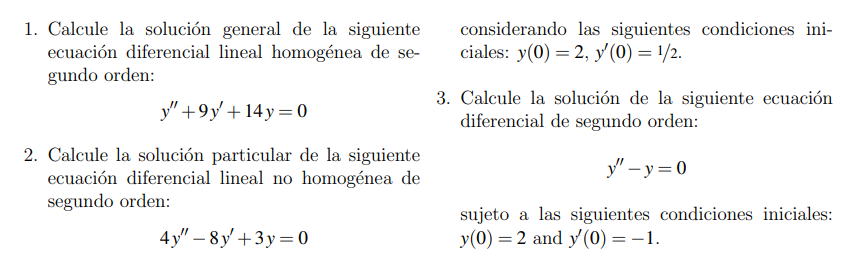 Solved Calcule la solución general de la siguienteecuación | Chegg.com