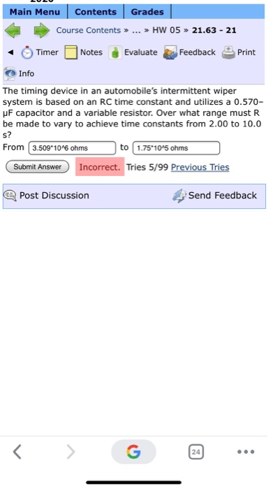 Solved Main Menu Contents Grades Course Contents >> ... >> | Chegg.com