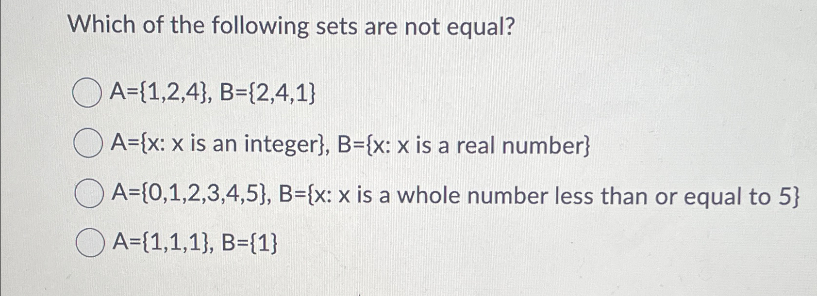Solved Which of the following sets are not | Chegg.com