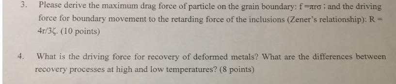 Solved Please Derive The Maximum Drag Force Of Particle On