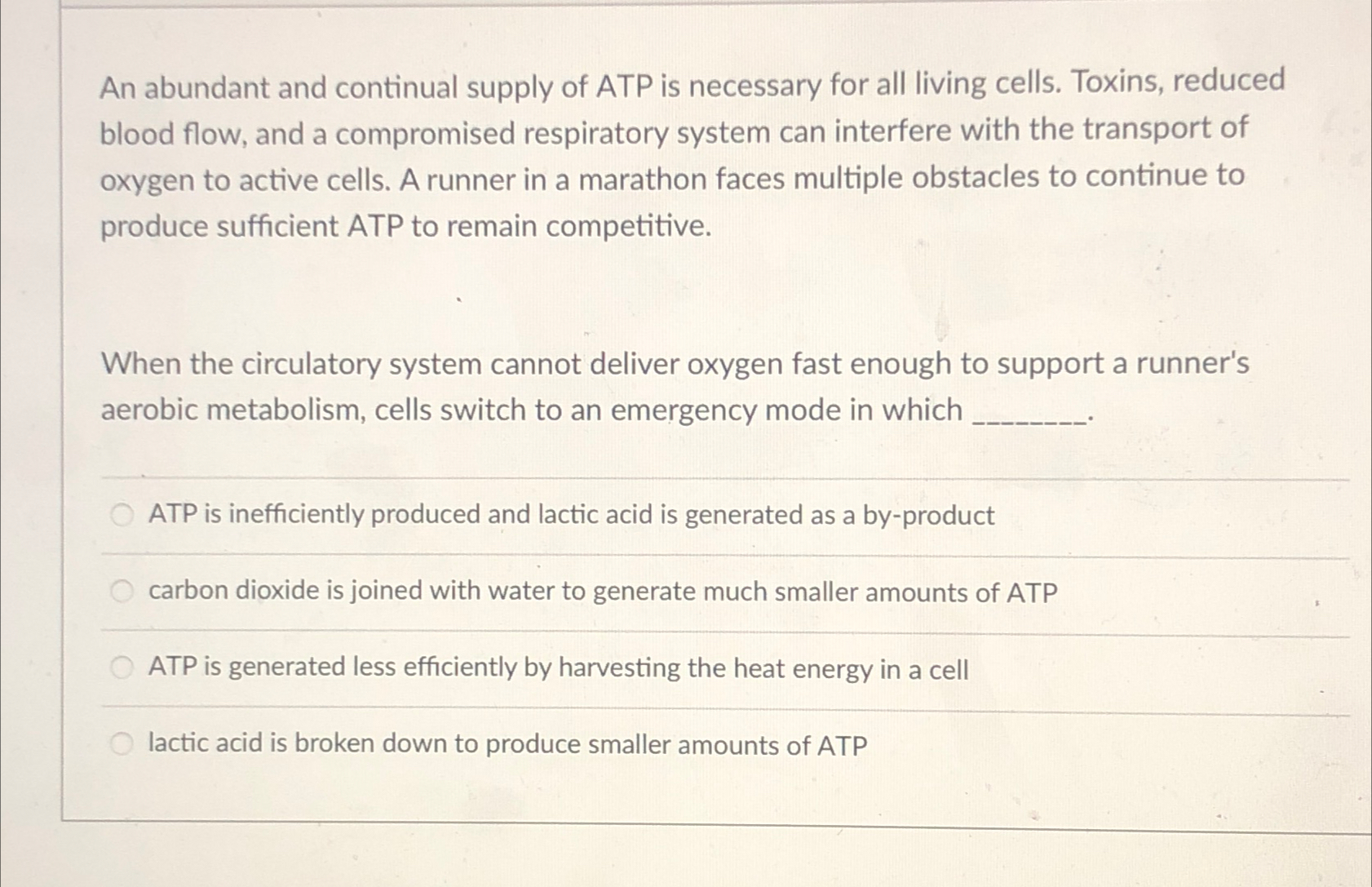 Solved An abundant and continual supply of ATP is necessary | Chegg.com