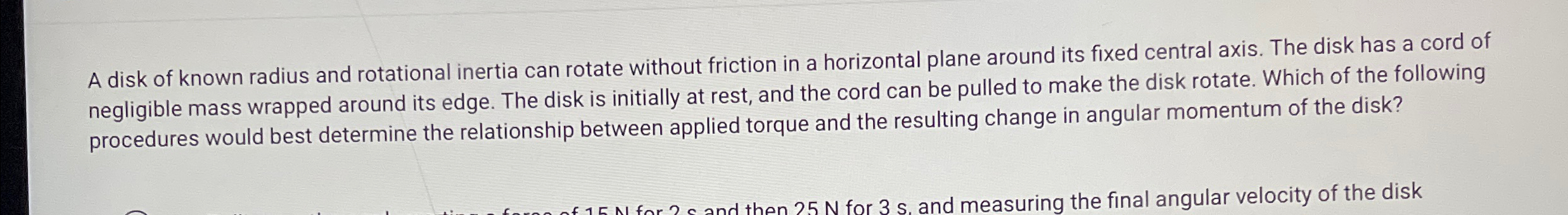 Solved A disk of known radius and rotational inertia can | Chegg.com