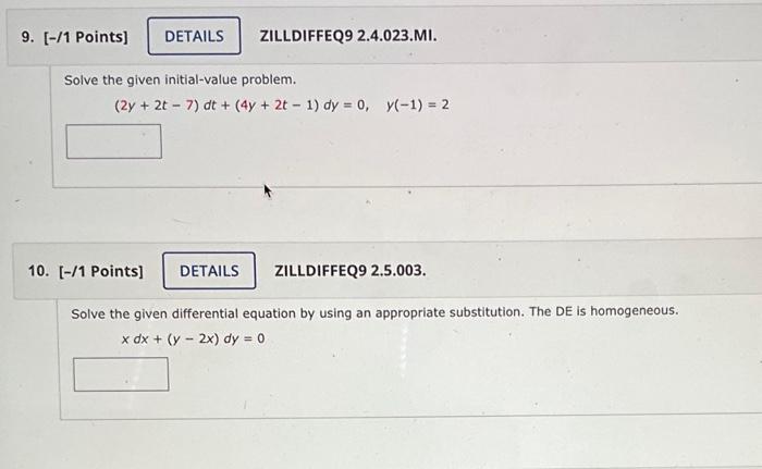 Solved Solve the given initial-value problem. | Chegg.com