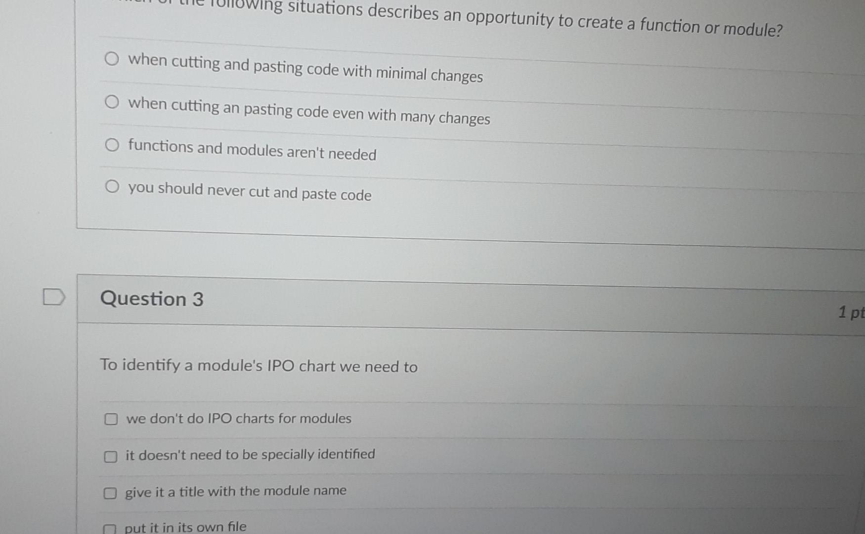 Solved (Select all that apply) Creating modules for your | Chegg.com
