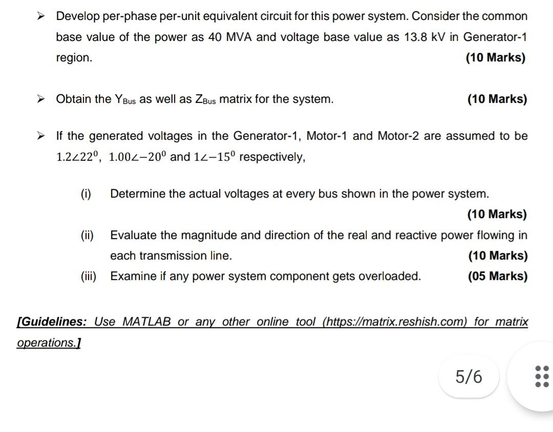 Solved Task 2: Power System Representation and Modeling . | Chegg.com