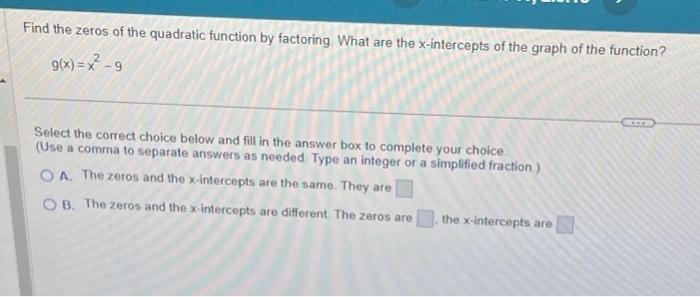 Solved Find the zeros of the quadratic function by | Chegg.com
